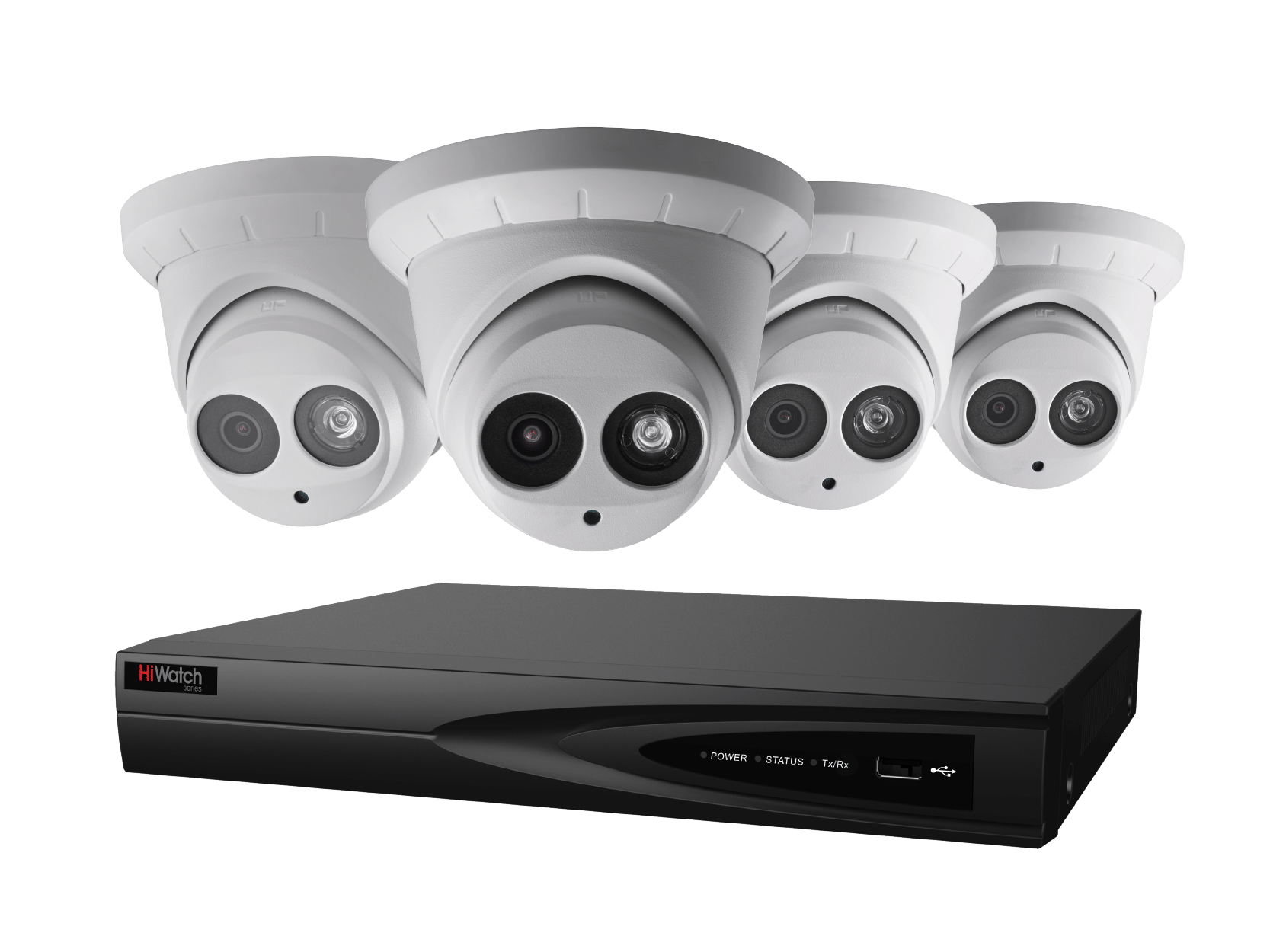 Hikvison Hiwatch Series Outdoor Digital CCTV 4 camera kit set