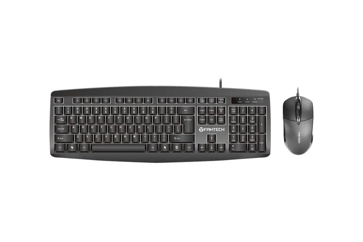 Fantech Office PC Wired Keyboard + Mouse Combo Computer Set (KM-100)
