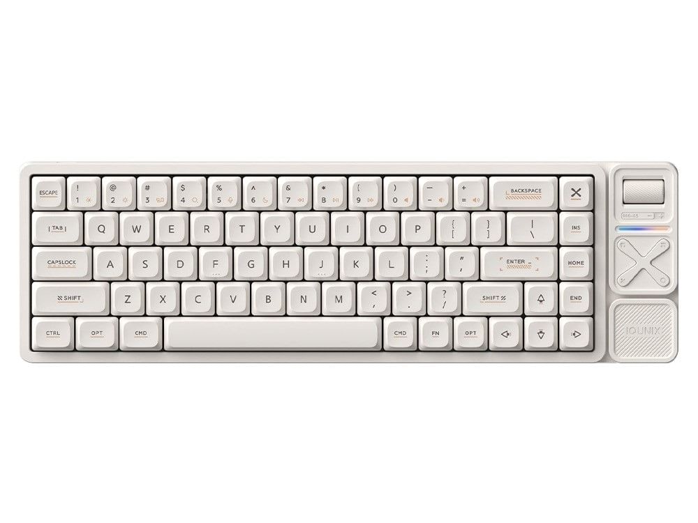 IQUNIX Magi65 Pro Low Profile Aluminum Wireless Ochre White Mechanical ...