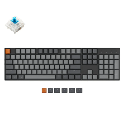 Keychron K10 Bluetooth Wireless White Backlit 104 Keys Mechanical ...