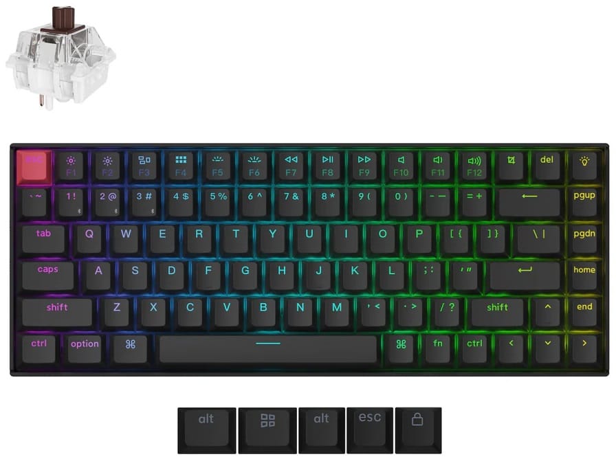 Keychron K2 V3 QMK RGB Wireless Mechanical Keyboard - Brown Switch
