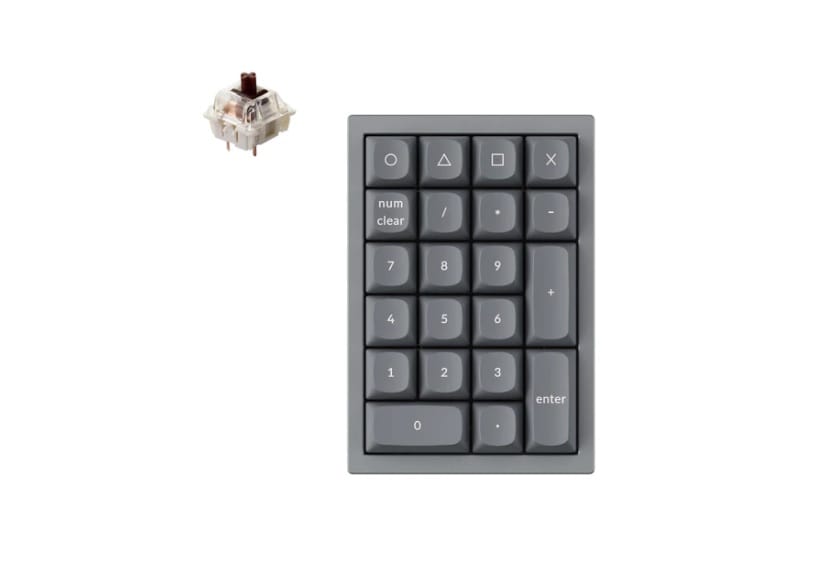 Keychron Q0 QMK Custom Hot-Swappable Mechanical Number Pad Grey Gateron ...
