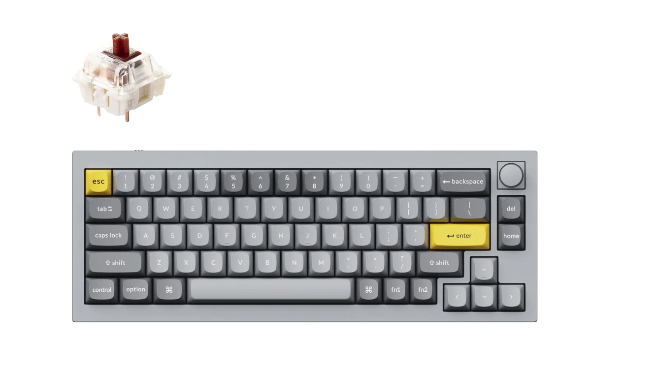 Keychron Q2 QMK 65% Custom Hot-Swappable Mechanical Keyboard Knob ...