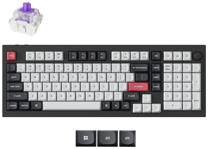 Keychron Q5 HE QMK Wireless Carbon Black Custom Mechanical Keyboard ...