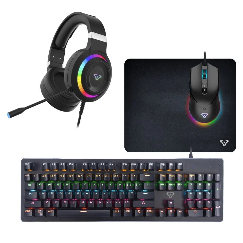 Laser Deluxe 4-in-1 Mechanical RGB Gaming Bundle