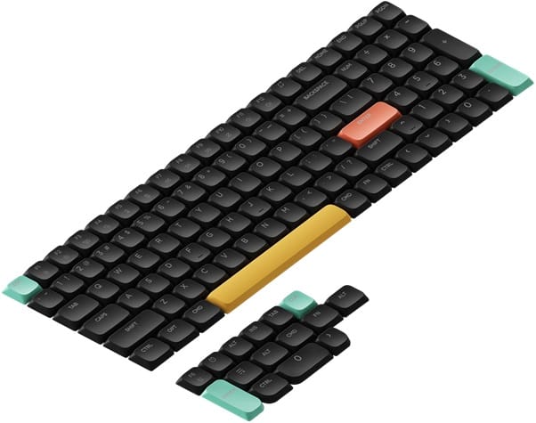 Nuphy Low-Profile nSA Shine-through PC Keycaps - Black