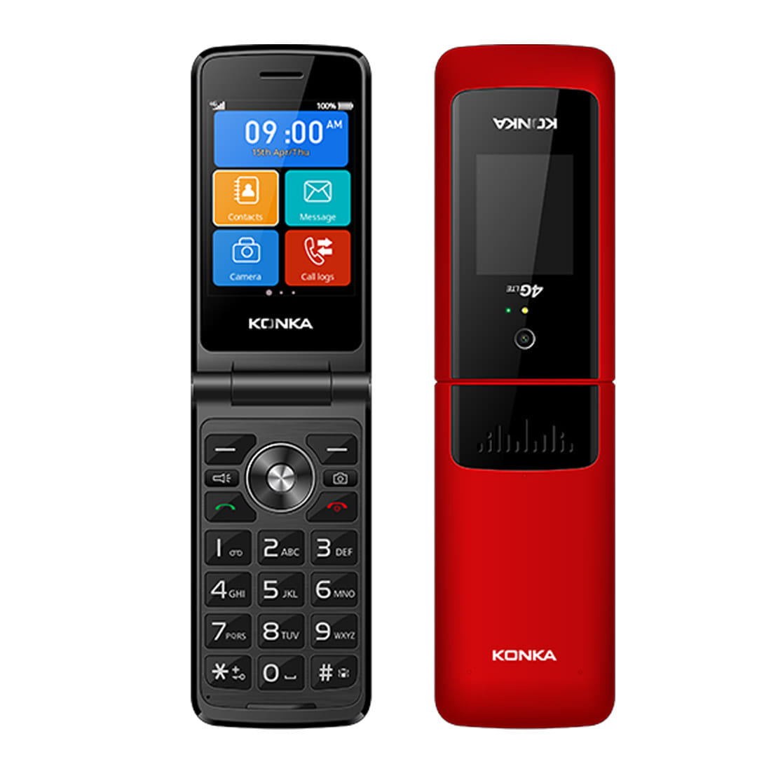 Konka F21 Flip 2.8" 128MB/64MB Mobile Phone - Red