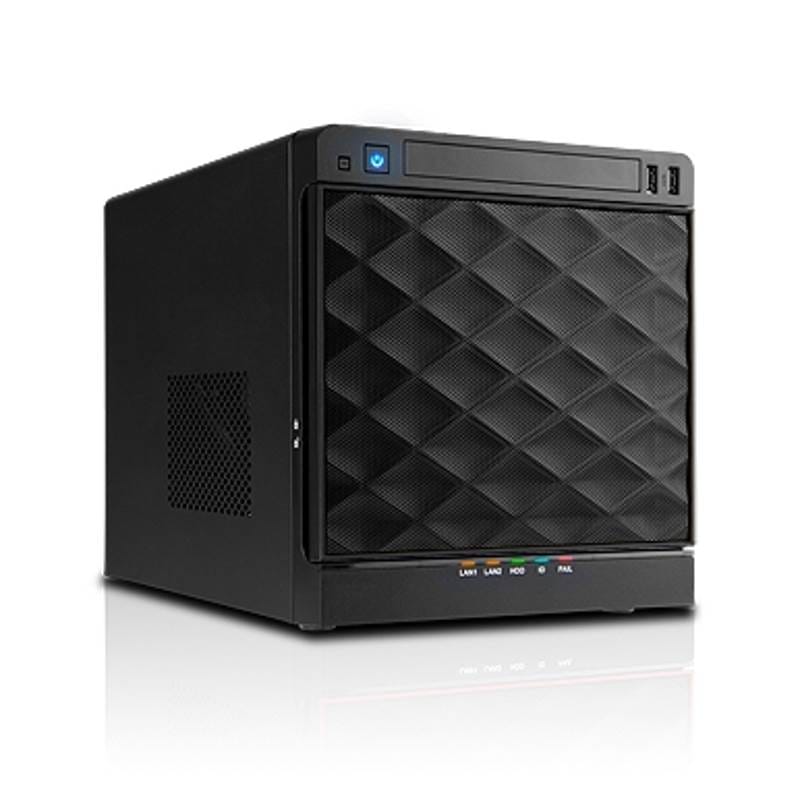 In Win Mini 4 Bay Server Tower with 315W 80+ Gold Power Supply - Black