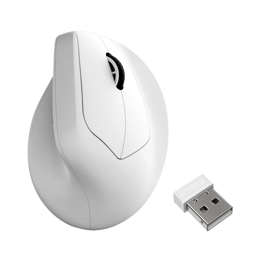 Keychron M5 Bluetooth / 2.4G 8000 Hz Wireless Ergonomic Mouse - White