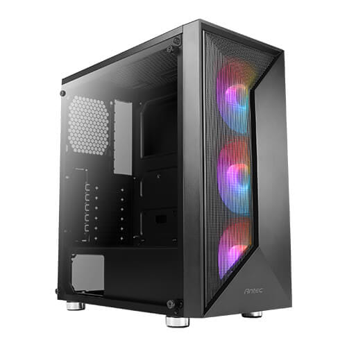 Antec ATX Tempered Glass Side LED Control Mid Tower Gaming Case