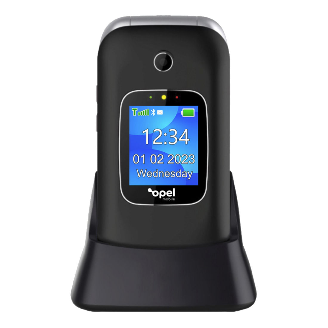 Opel Flip Phone 6 2.4'' Keypad Mobile Phone - Black