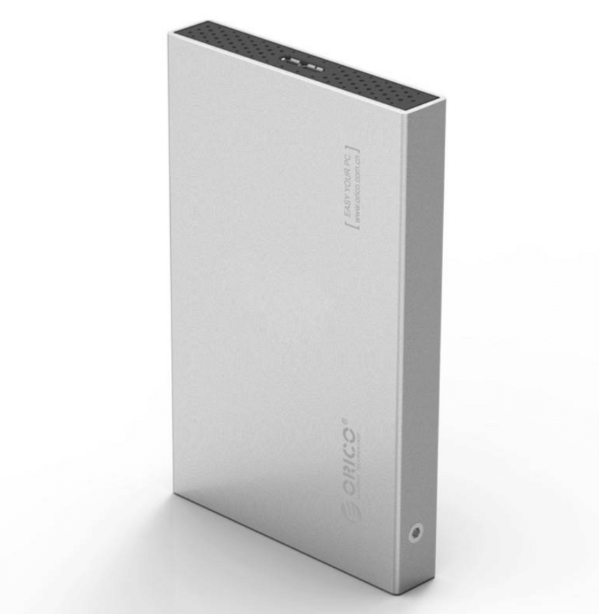 Orico 2518S3 Aluminium 2.5" Hard Drive Enclosure - Silver