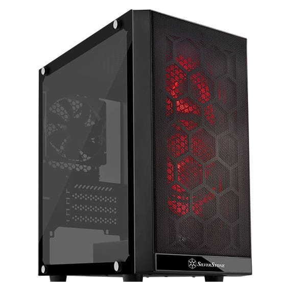 Silverstone Precision RGB Micro-ATX Tempered Glass Window Case - Black