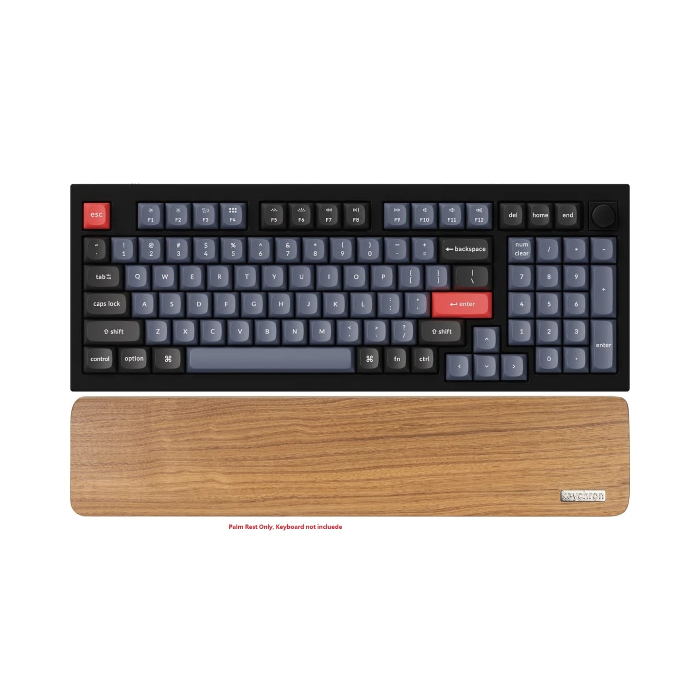 Keychron Q5 / V5 / K4 Pro Walnut Wood Palm Rest 390 x 80 x 15 mm