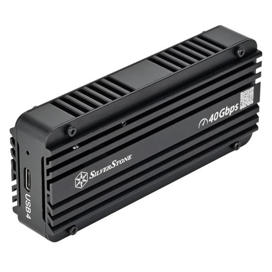 Silverstone MS12B-40G SuperSpeed 40Gbps+ USB-C NVMe M.2 SSD Enclosure ...
