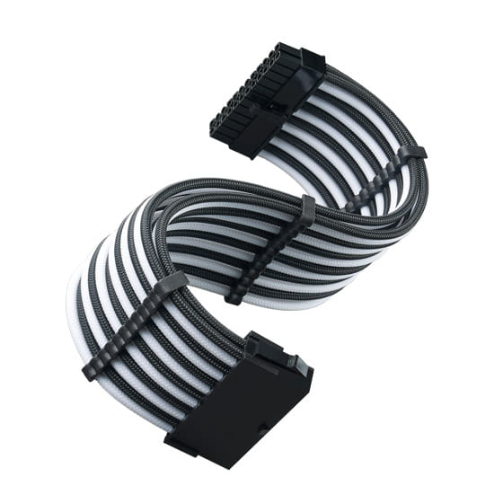 Silverstone P70E 24-Pin ATX Connector Cable - Black/White