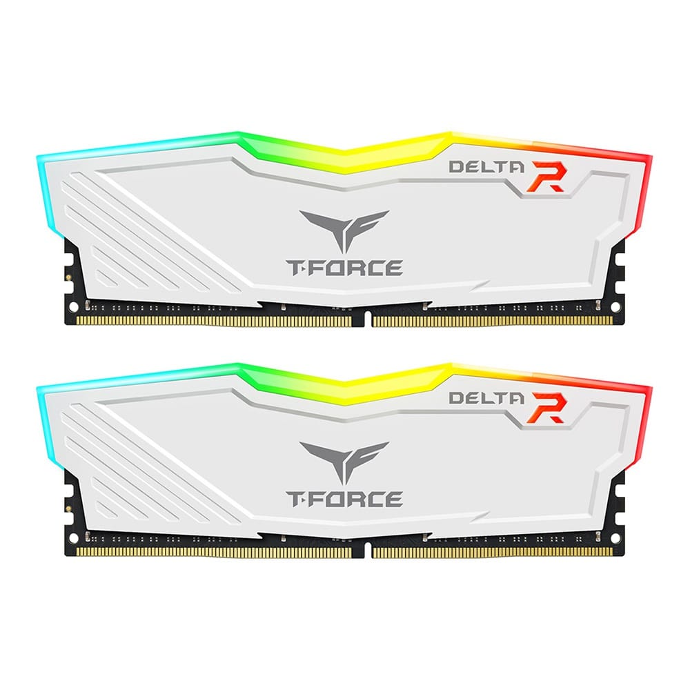 Team T-Force Delta RGB 32GB(2x16) DDR4-3600 Memory - White