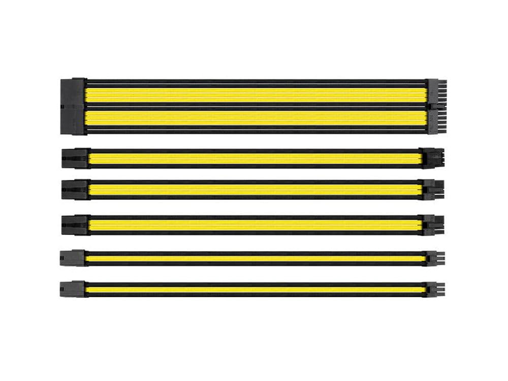 Thermaltake 11.81" TtMod Sleeve Power Supply Cable Extension - Yellow/Black