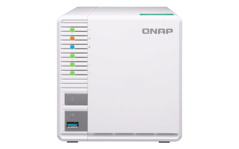 QNAP 3-Bay Diskless NAS Quad-Core ARM CortexA53 CPU 2GB RAM