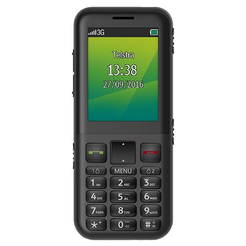 ZTE Easycall 4 T403 (3G 850/2100, Keypad, Blue Tick) - Black