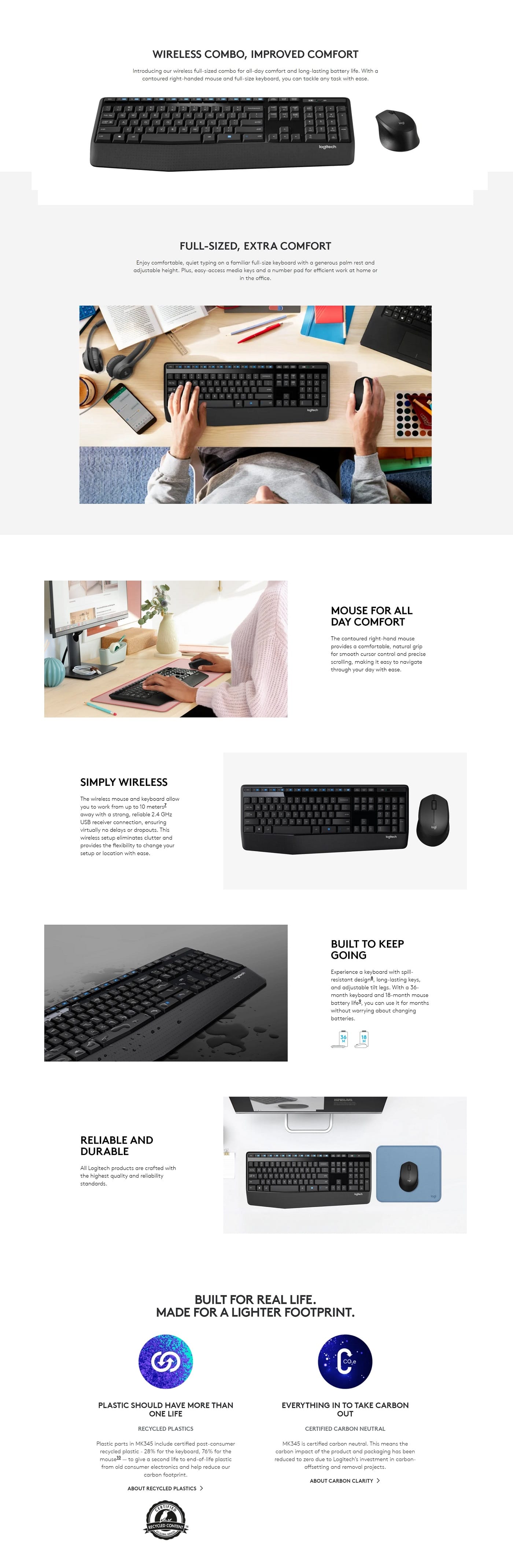 Logitech MK345 Wireless keyboard and Mouse