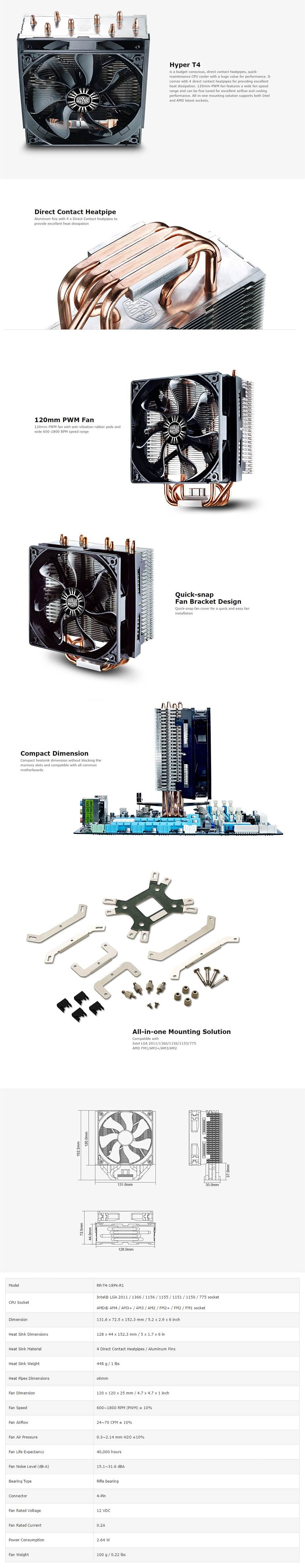 Cooler Master Hyper T4 CPU Cooler