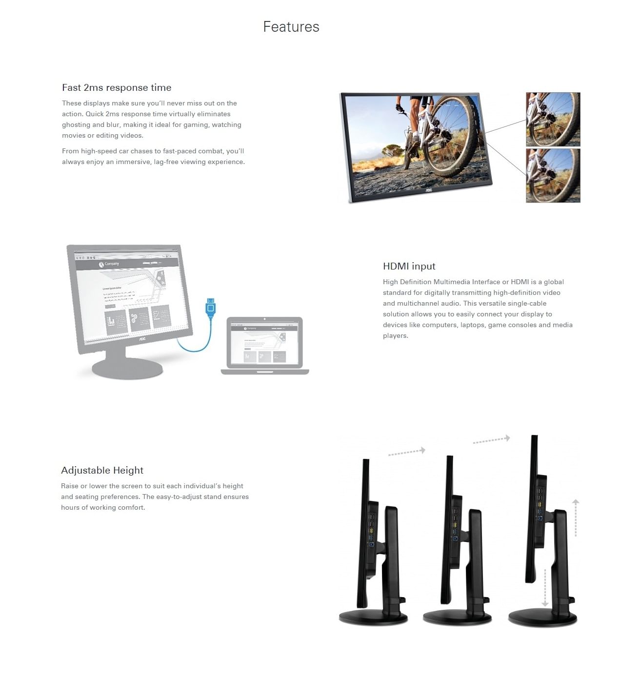 AOC E2460PHU 24" FHD Monitor