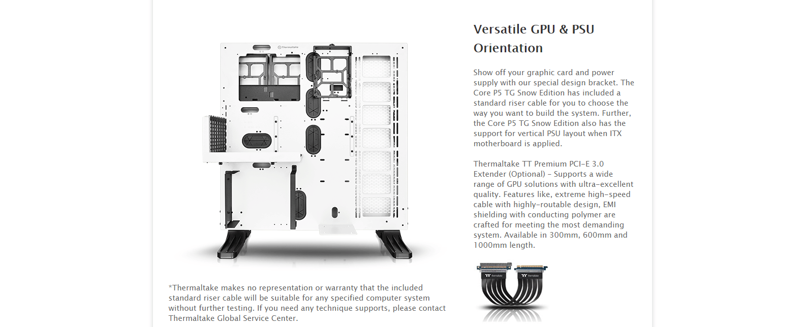 Thermaltake Core P5 Tempered Glass ATX Wall Mount Case White