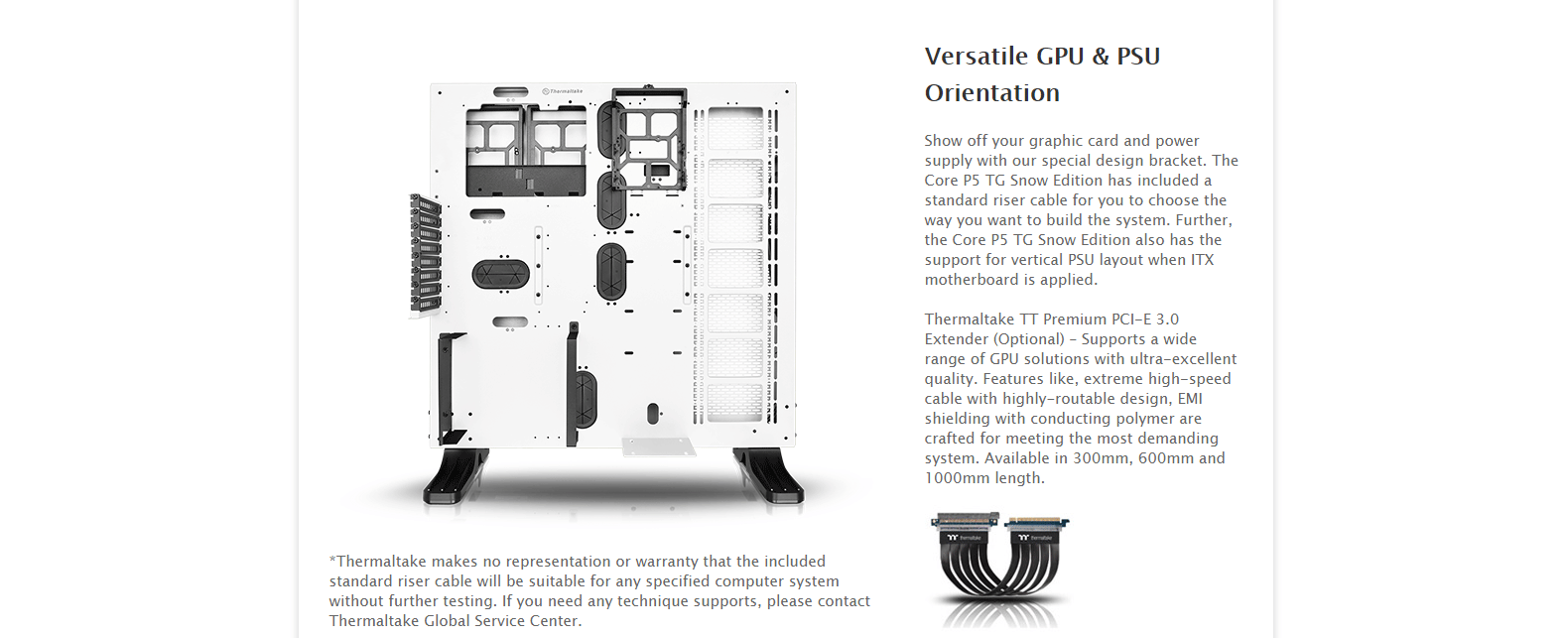 Thermaltake Core P5 Tempered Glass ATX Wall Mount Case White