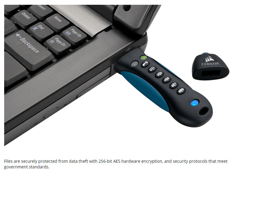Corsair 32GB Padlock 3 Secure USB 3.0 Flash Drive with Keypad