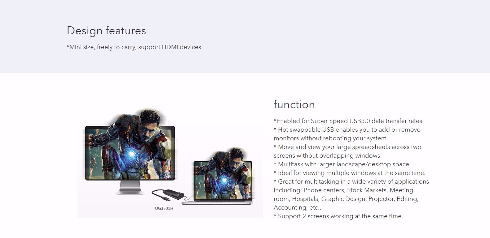 Winstar USB3.0 to HDMI Graphic Adapter (WS-UG3501H) | WS-UG3501H | JW ...