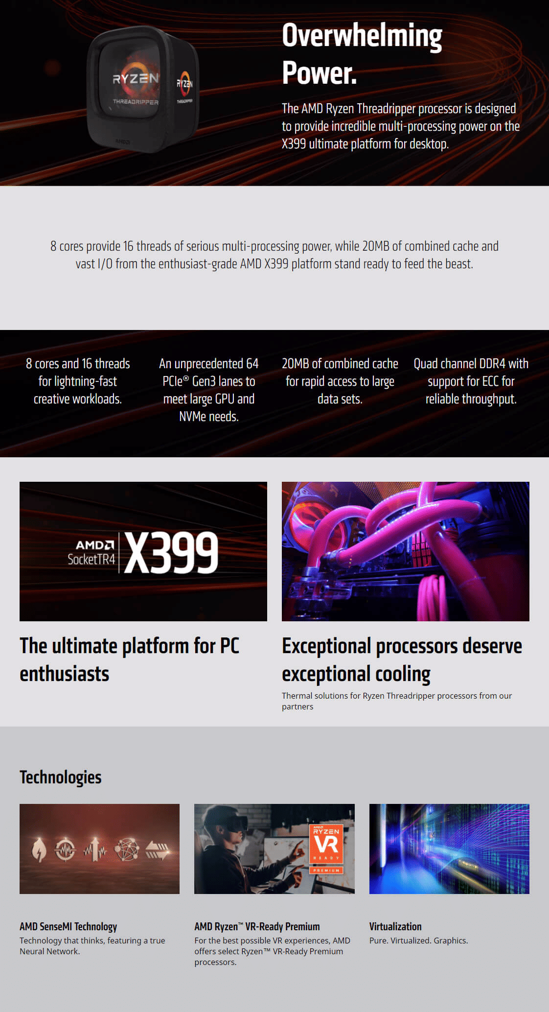 AMD Ryzen Threadripper 1900X Processor
