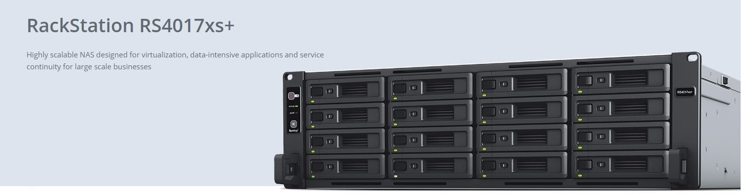 Synology RackStation RS4017xs+ 16-Bay Xeon D-1541 8-Core Diskless NAS
