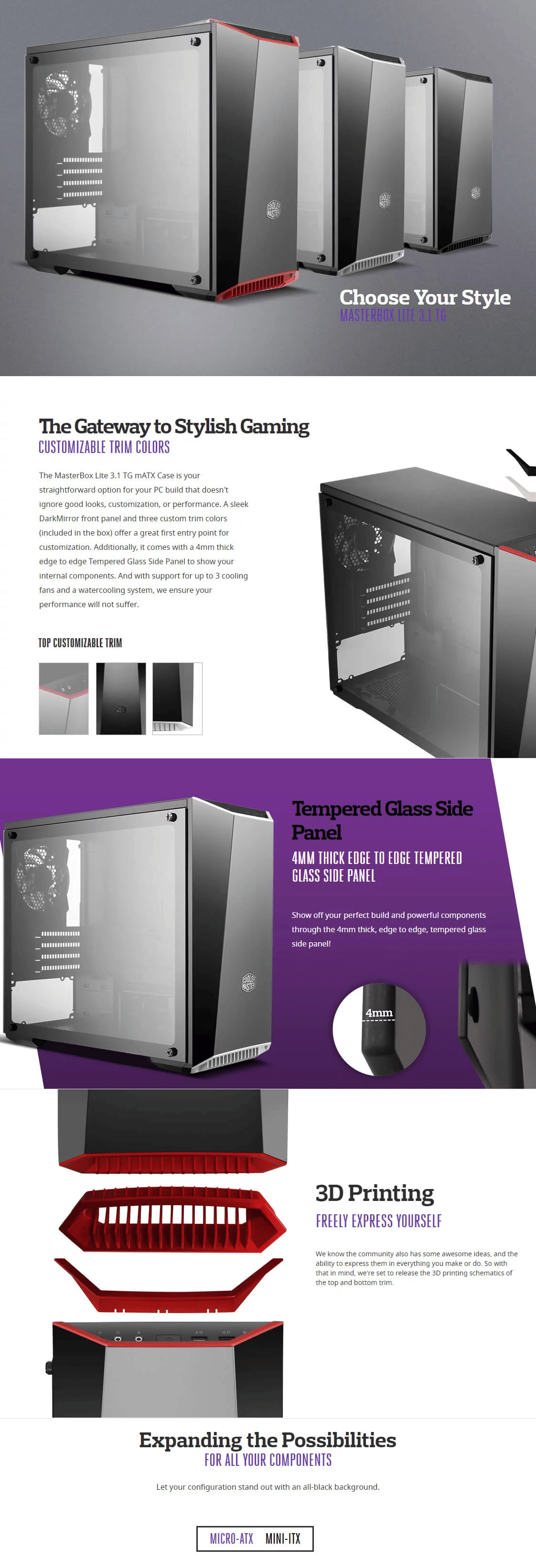 Cooler Master MasterBox Lite 3.1 Tempered Glass