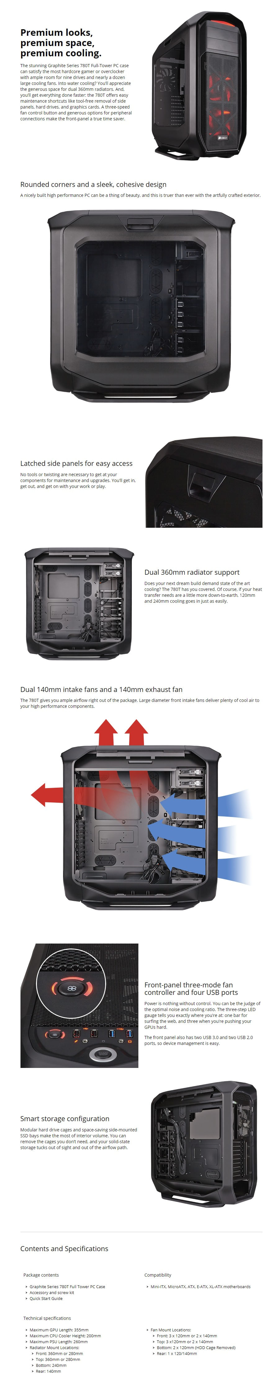 Corsair Graphite Series 780T Full-Tower PC Case
