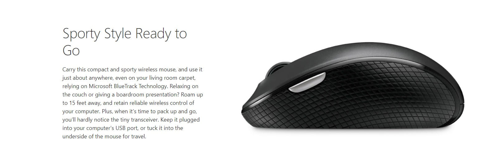 Microsoft 4000 Wireless Mobile Mouse - Graphite
