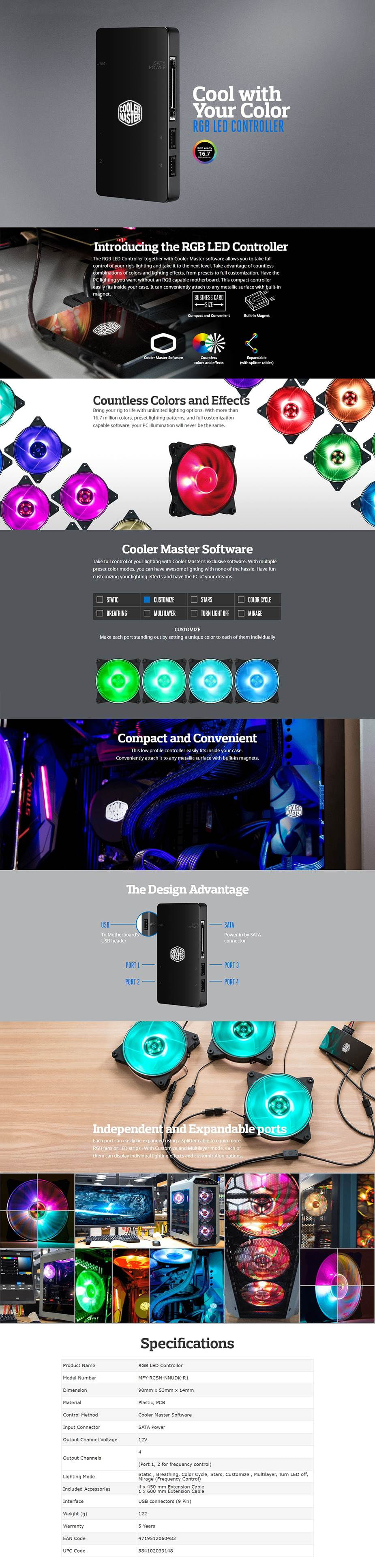 Cooler Master RGB LED Fan Controller