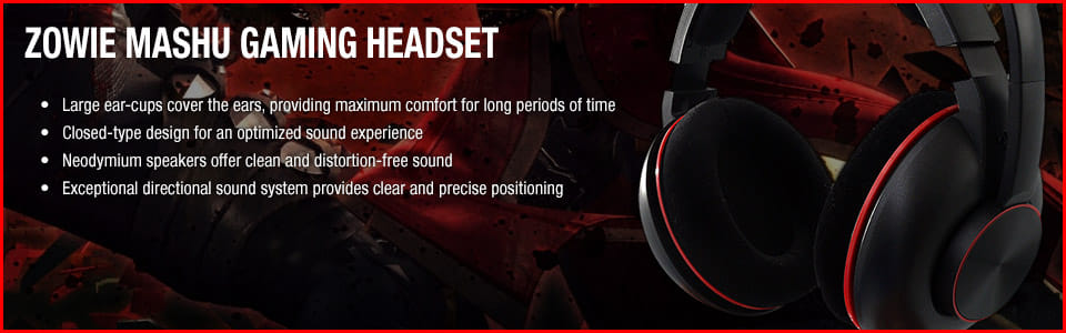 Zowie Mashu Gaming Headset - Black (sale !)