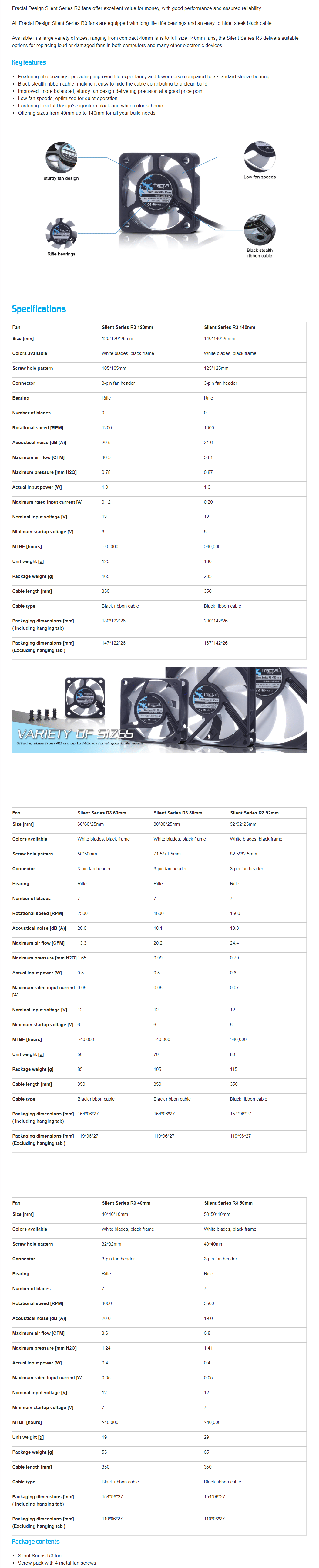 Fractal Design Silent Series R3 40mm