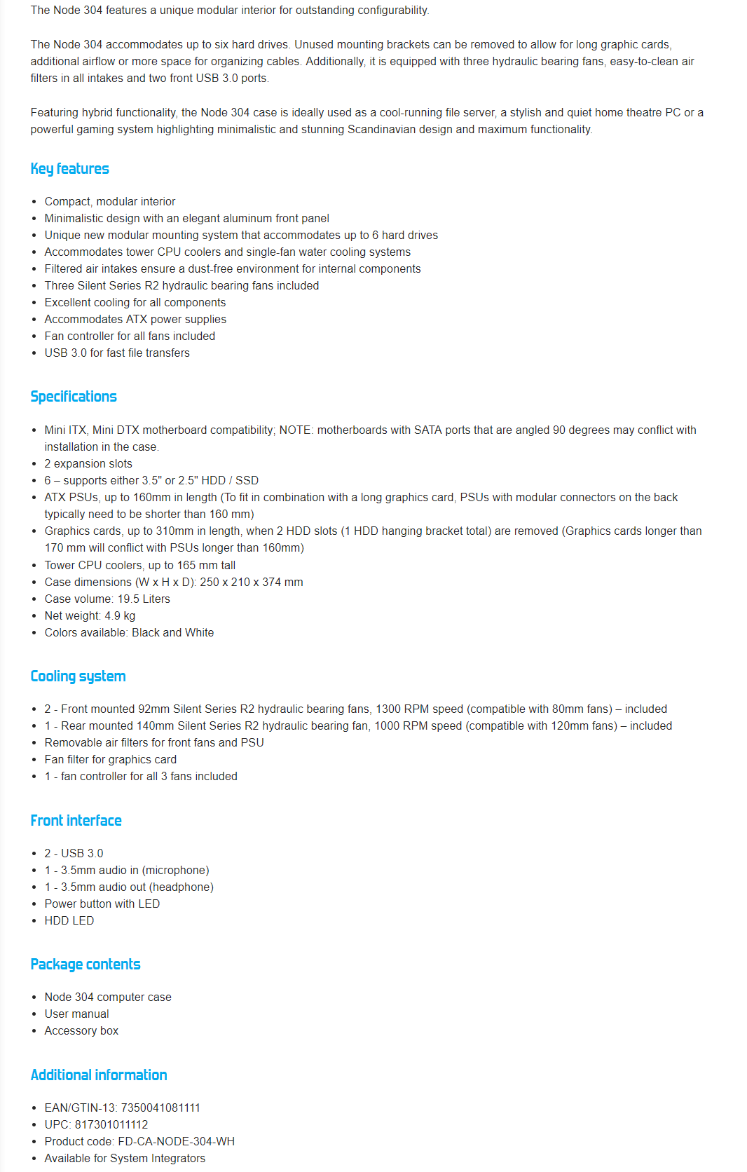 Fractal Design Node 304 White