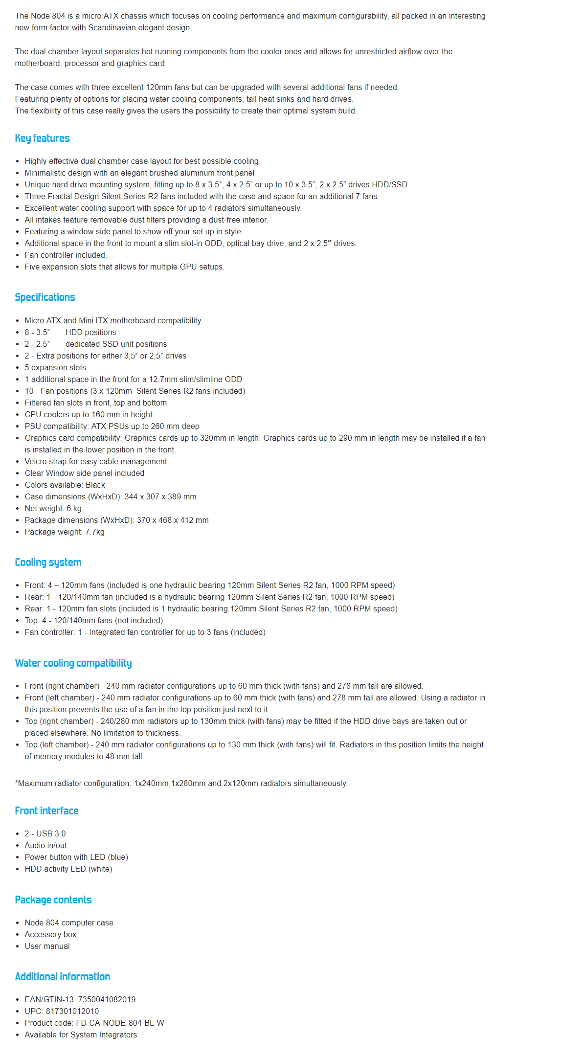 Fractal Design Node 804 Black