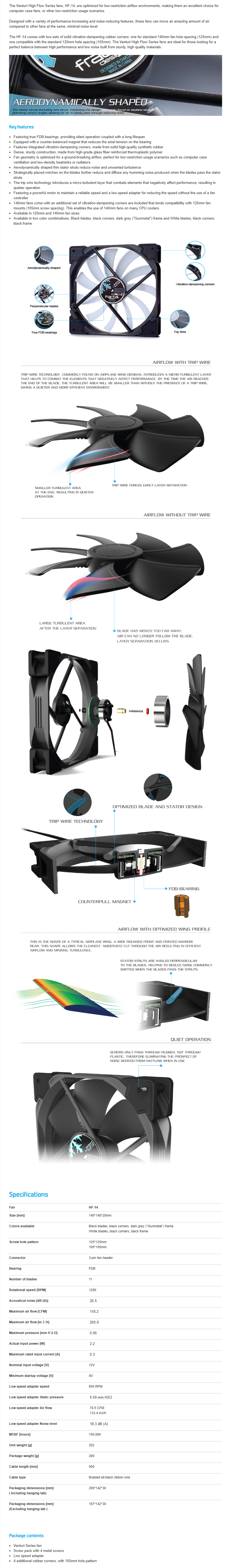 Fractal Design Venturi HF-14 White