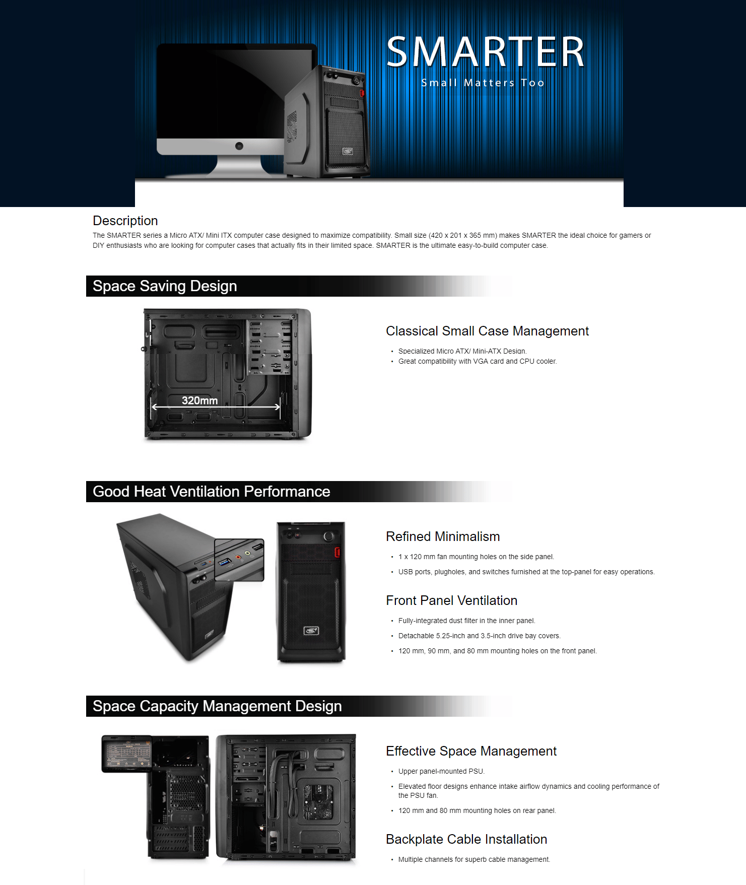 Deepcool Smarter LED Mini Tower Chassis