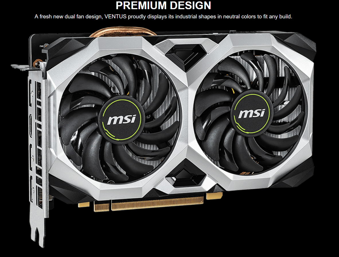MSI VENTUS GeForce GTX 1660 XS OC 6G Graphics Card