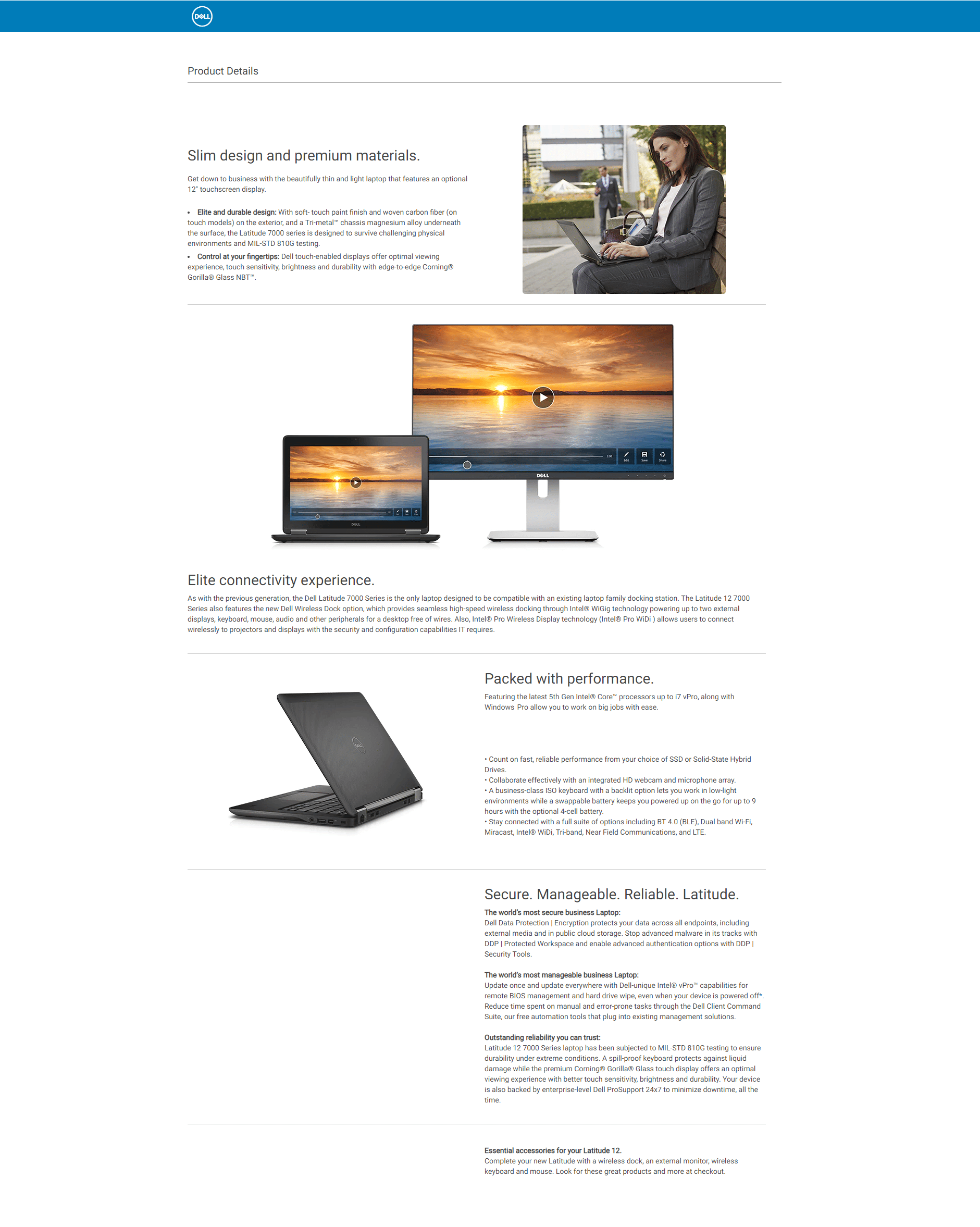 EX-Leased Dell E7250 Latitude-12 Ultrabook 12.5" Laptop, i5 Processor ...