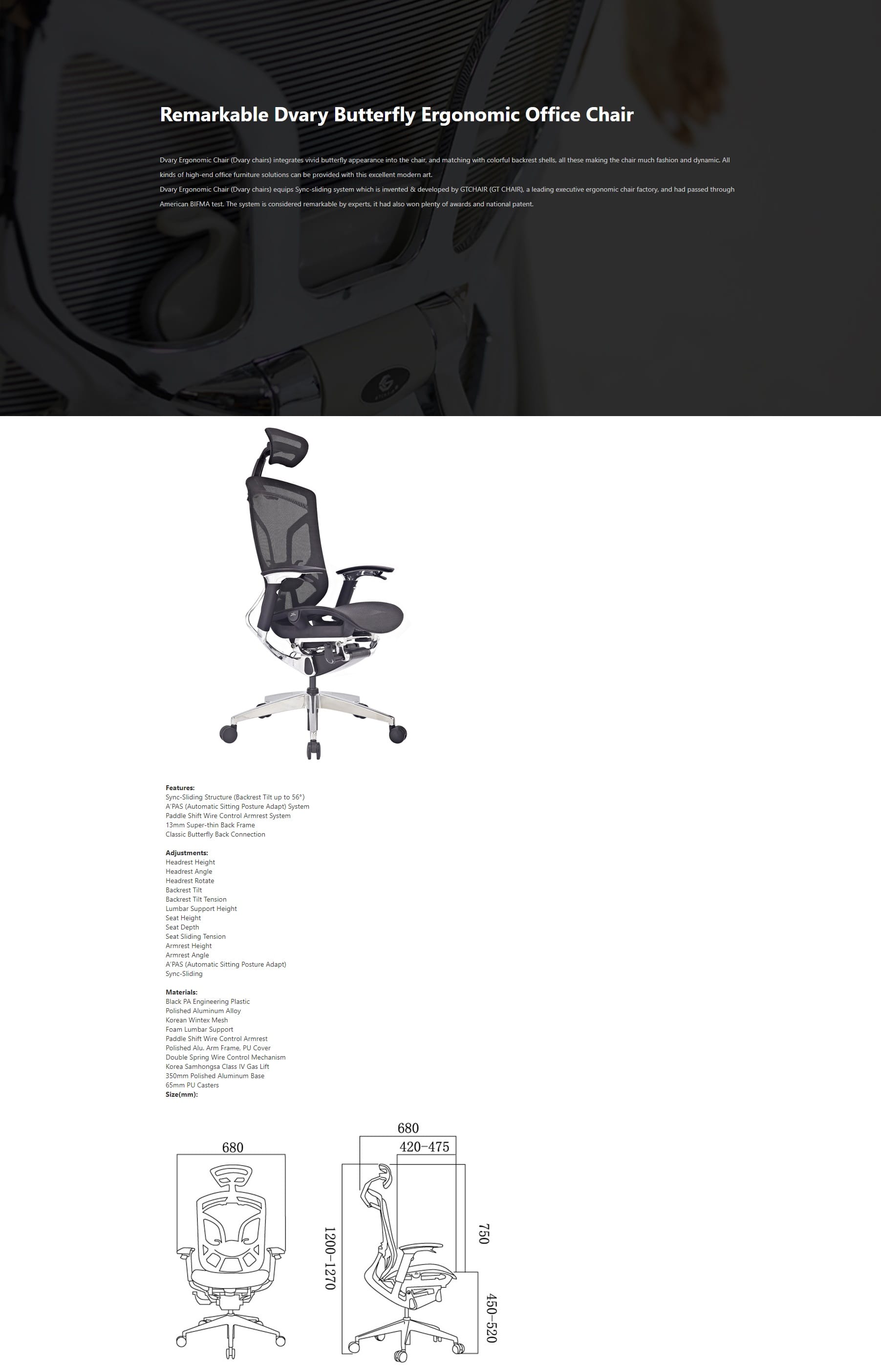 GTCHAIR DV-10E Dvary Ergonomic Gaming Chair - Red And Black