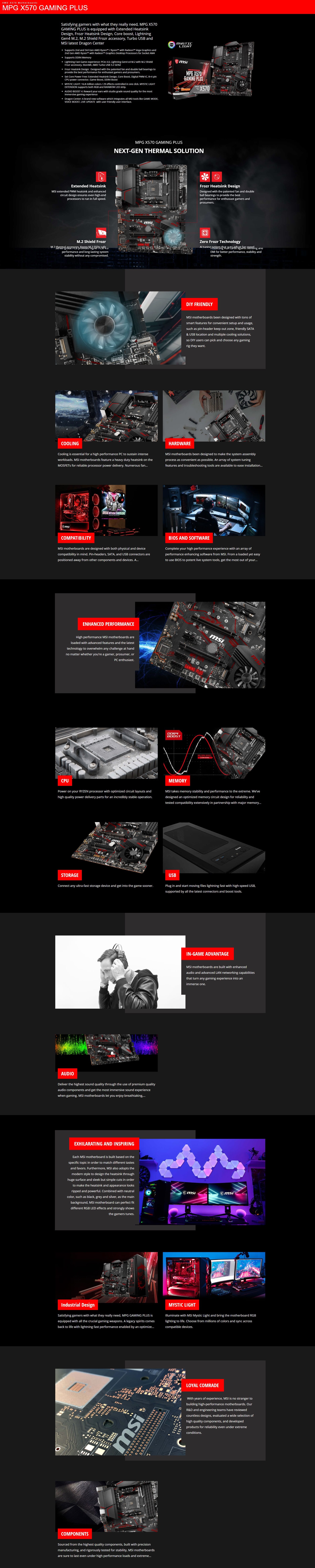MSI MPG X570 GAMING PLUS AMD Gaming Motherboard