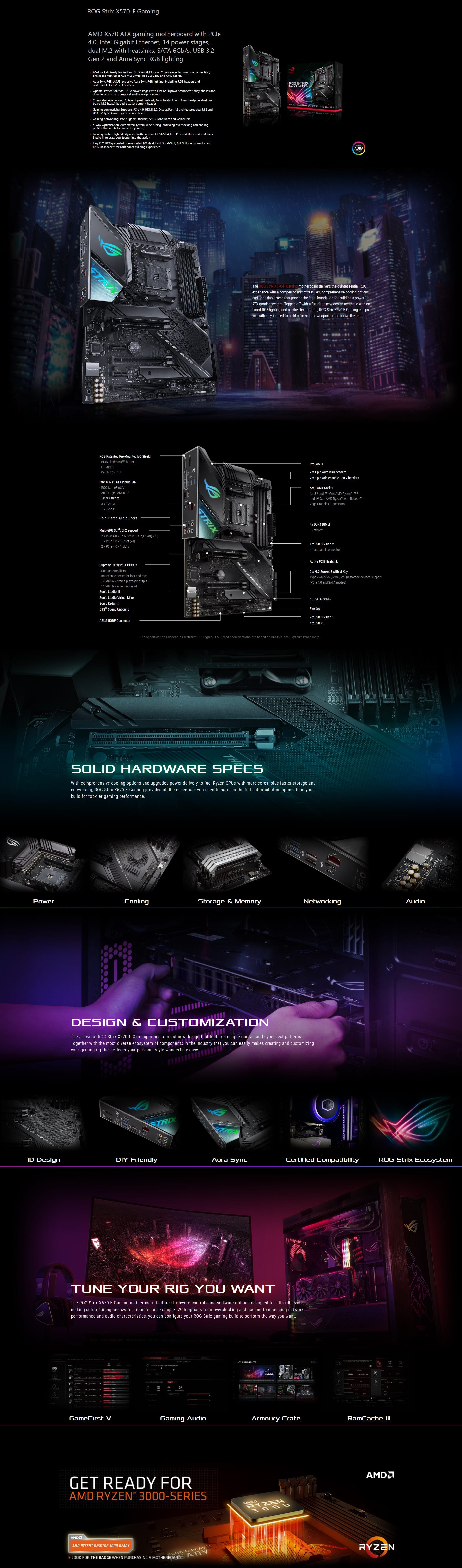 Asus ROG Strix X570-F AMD X570 ATX Gaming Motherboard