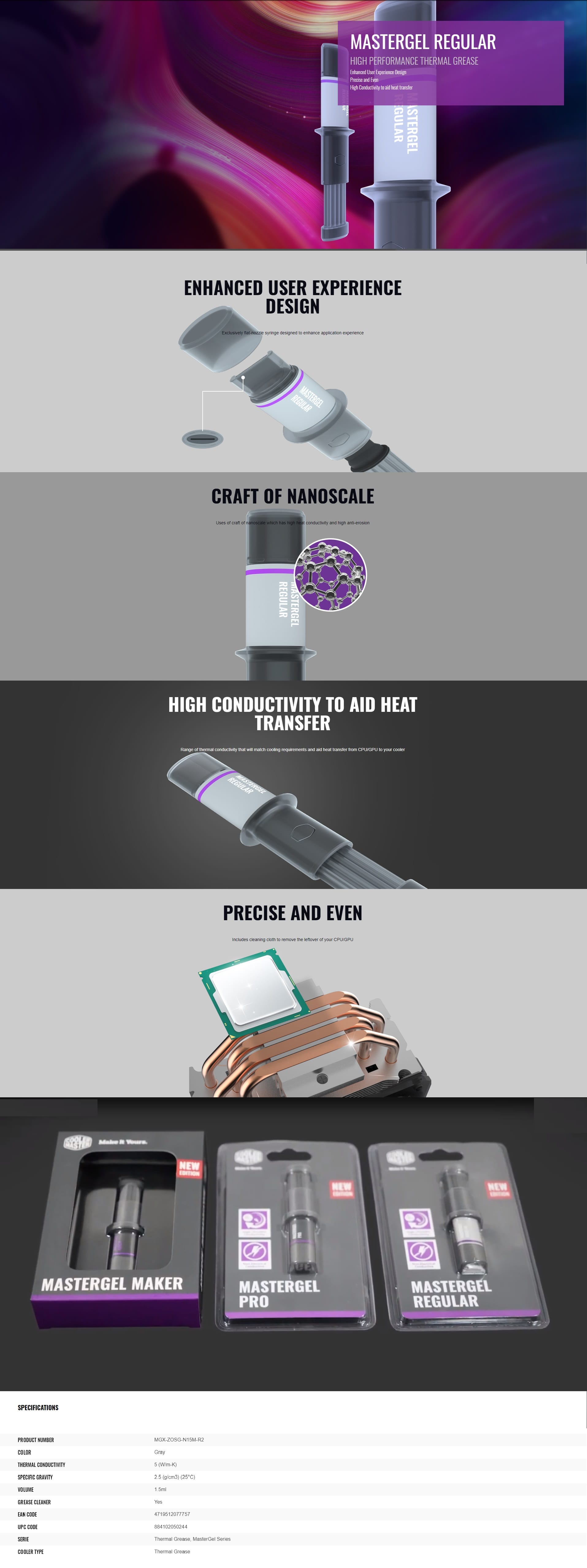 Cooler Master MasterGel Pro 1.5ml Thermal Grease