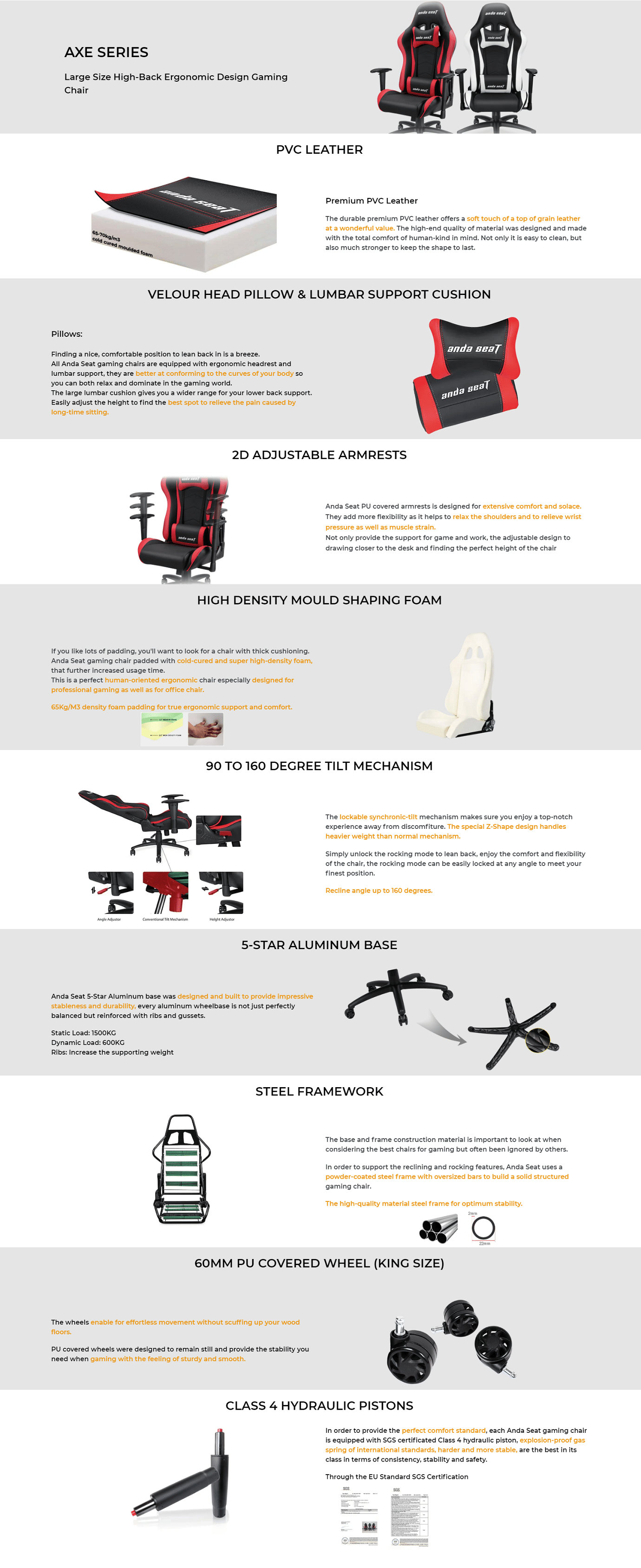 Anda Seat AD5-01 Gaming Chair - Black